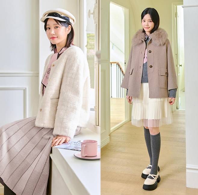 이유비 올 겨울은 로맨틱 드뮤어룩 러블리한 레이어드 겨울 여친룩 패션엔
