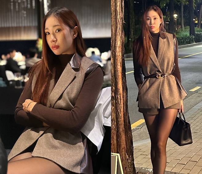 필드 여신 유현주 하객룩도 퍼펙트 샷 잘록한 S라인 뽐낸 쇼츠 베스트룩 뷰티는 내운명