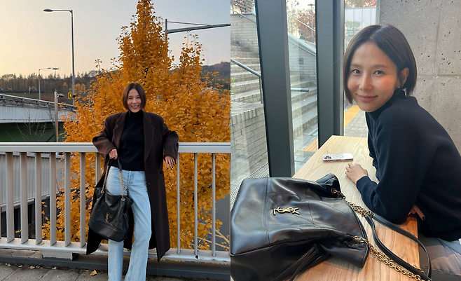 김나영 400만원대 숄더백 들고 늦가을 데이트 라이프업