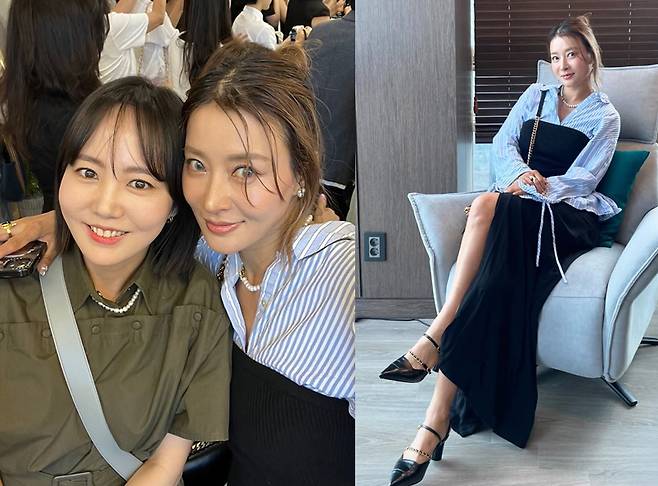 황보 44세 맞아 진주 목걸이 두르고 우아한 니트 원피스룩 뷰티는 내운명