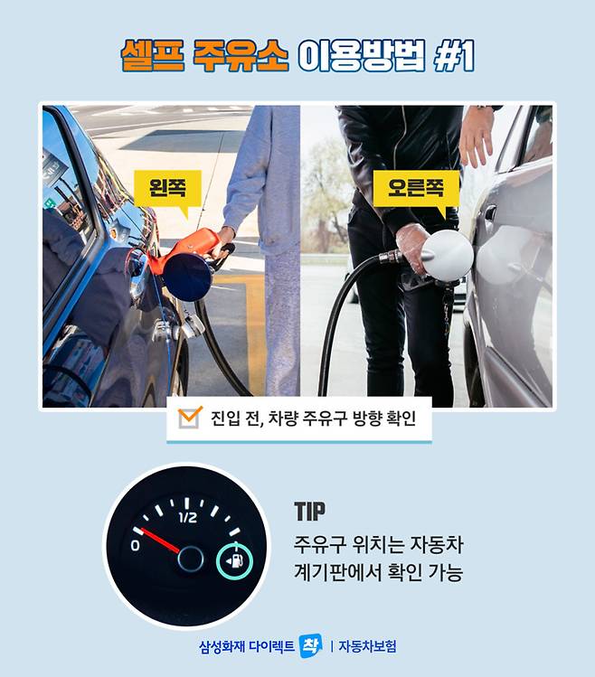 초보 운전자를 위한 셀프 주유소 이용방법 삼성화재 다이렉트 착