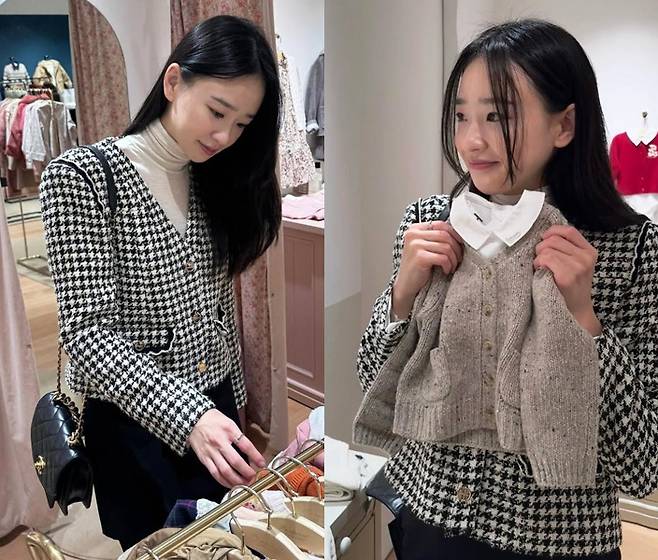 손연재 턱받이 같은 아들옷 쇼핑 우아한 요정 엄마의 체크 재킷 백화점 나들이룩 뷰티는 내운명