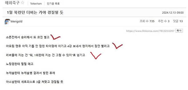 펨코 유저가 예측한 포스테코글루 경질 시나리오 에펨코리아
