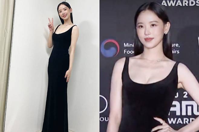 진짜 하얗네백옥피부에 키도 큰데 여리여리한 몸선가진 배우블랙드레스룩 어썸클