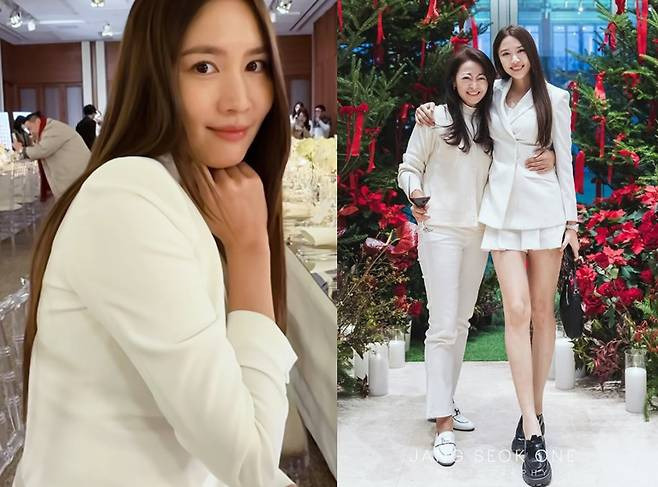 진아름 남궁민 쭉쭉 뻗은 각선미로 완성한 우아한 화이트 슈트룩 스타와 패션