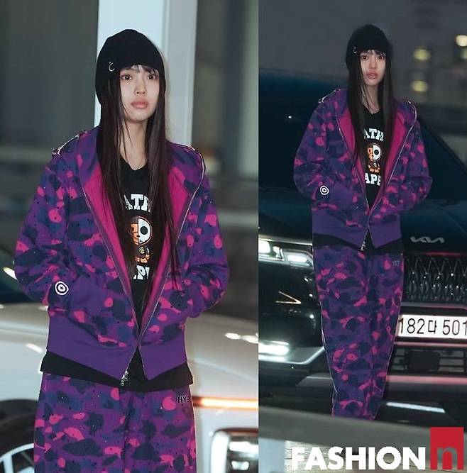 뉴진스 혜인 막입어도 힙해 편하지만 엣지있는 스웻슈트 방콕행 패션엔