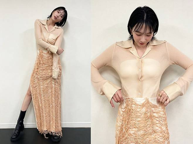 강지영 군살 제로 미친 몸매로 완성한 시스루 룩 요요는 잊어라 스타와 라이프