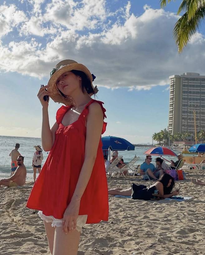 정소민 하와이 요트에 올라탔다 와이키키에 뜬 163cm 여리여리 원피스 휴가패션 대본은 내운명