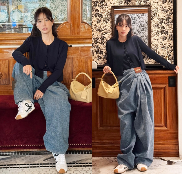 기은세 파리에서 Y2k 감성 물씬 힙한 오버사이즈 데님 하이엔드룩 뷰티는 내운명