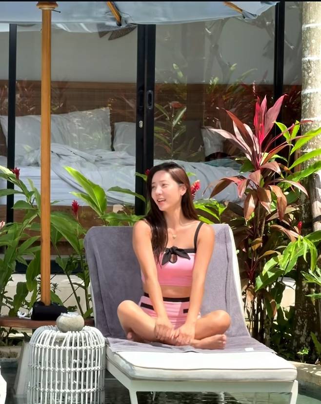 정순주 아나 발리 풀빌라 전세냈다 힐링 제대로 핑크 셋업 바캉스룩 뷰티는 내운명