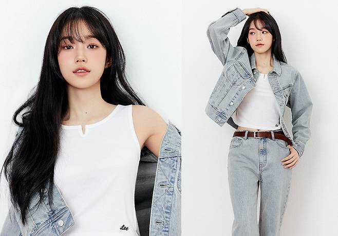 노윤서 민소매에 청청 순수한 청순미 가득 데님 셋업룩 뷰티는 내운명