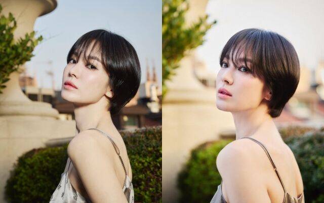송혜교 단발병 부르는 여신美감탄 자아내는 황금빛 자태