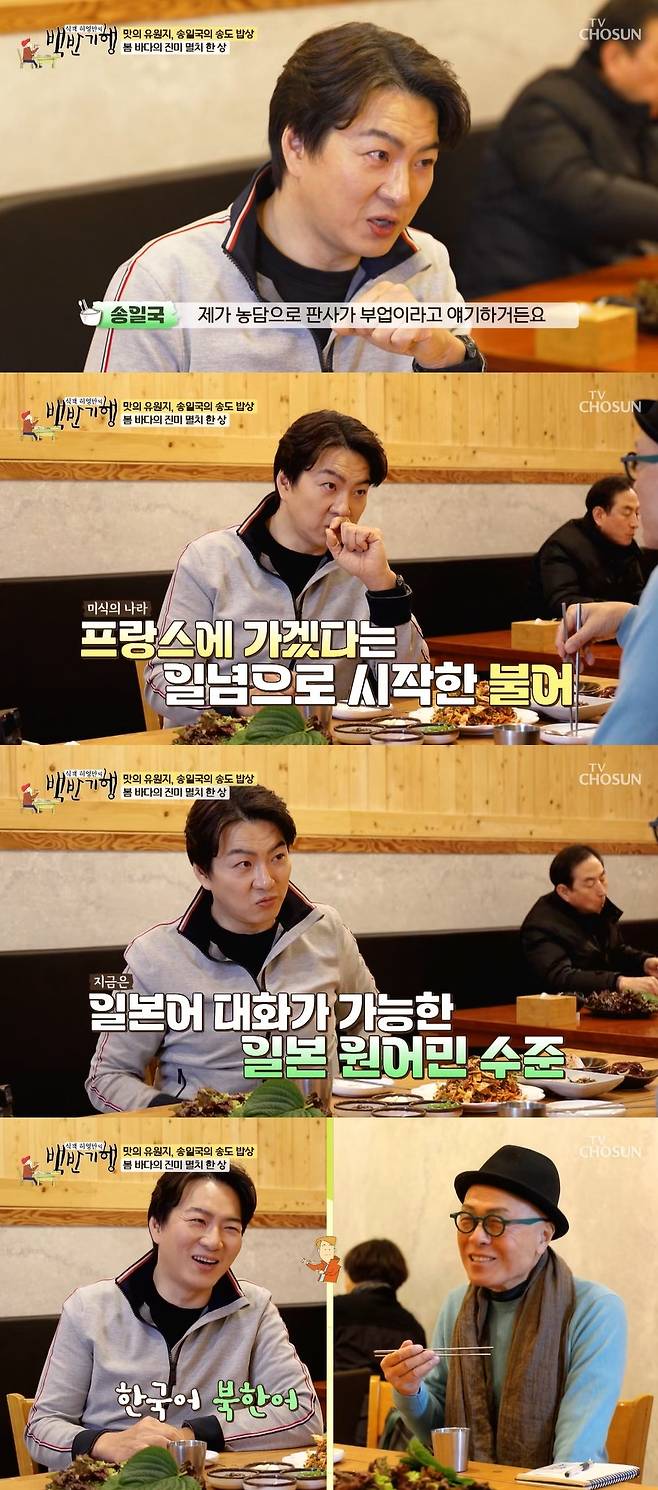 송일국 퇴짜 2번 맞아도 ♥아내 바라기 판사는 부업 5개 국어 능력자” 백반기행 어제tv