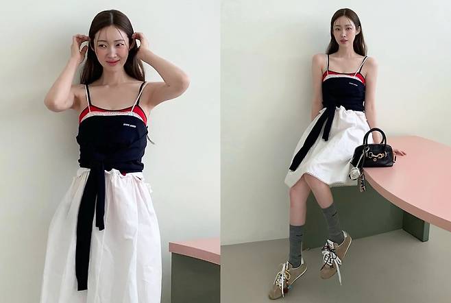 이렇게 하얗고 예뻤어? '170cm 47kg' 마네킹 여배우, 인형 같은 민소매 원피스룩 | 뷰티는 내운명