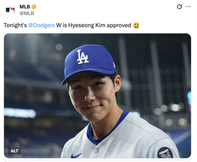 ‘ML 첫 안타-첫 타점-멀티 히트, 미친 활약’ 김혜성, 美매체 극찬 “오늘 밤 다저스 승리는 김혜성이 승인했다”