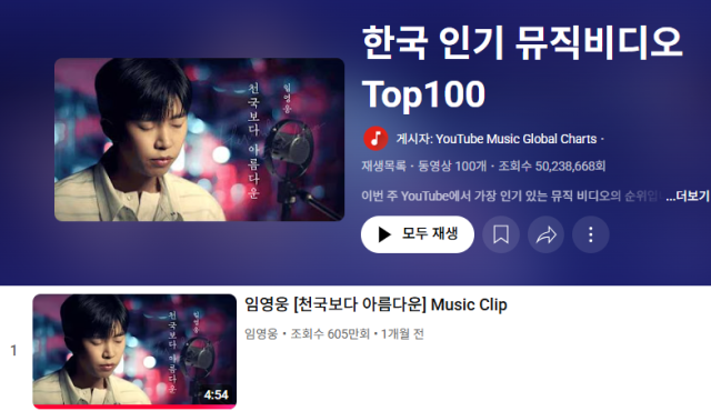 임영웅 효과 천국보다 아름다운 뮤직클립 600만뷰 자체 최고 시청률로 종영