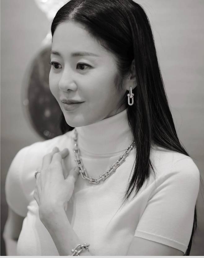 고현정 판교 워킹맘 이런 느낌 세련된 금빛 주얼리 자태 목폴라 니트룩 뷰티는 내운명