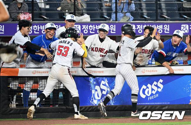 ‘MVP 김동휘 2타점 3루타+박준현 157km’ 볼거리 많았던 고교vs대학 올스타, 3년 만에 대학팀 첫 승리 [대전 리뷰]