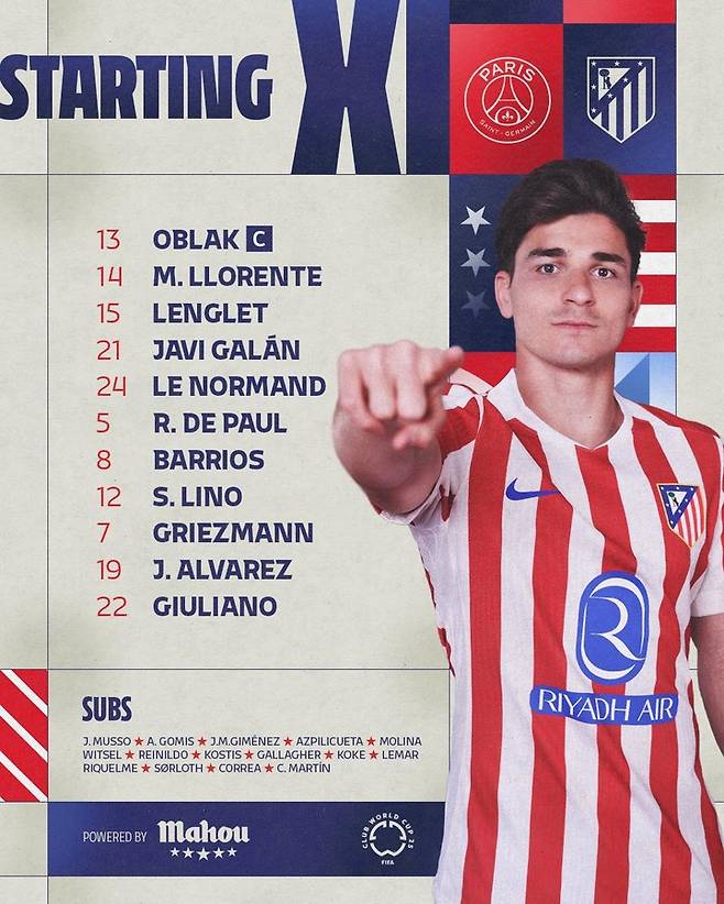 '이강인 PK 쐐기골' PSG, 클럽 월드컵 첫 경기서 '랑글레 퇴장' ATM 4-0 대파