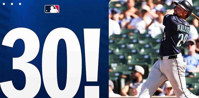 칼 롤리, MLB 30홈런 선착...저지와 3개 차→4년 만에 '포수 홈런왕' 도전