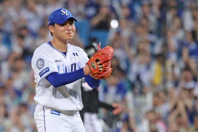 아깝다, 노히트노런…'116구 투혼' 삼성 1차지명 좌완 대기록 도전, KBO 0홈런 2루수가 저지했다