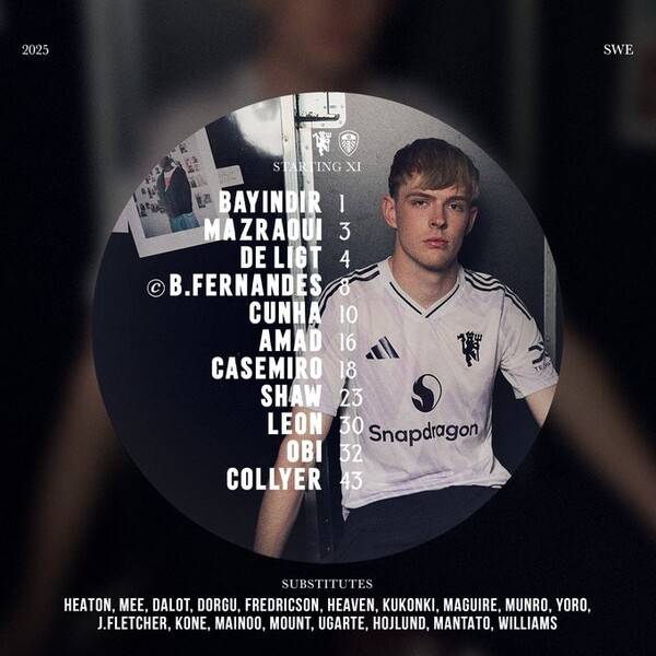 [442.lineup] ‘쿠냐-레온 데뷔전’ 맨유, ‘PL 승격팀’ 리즈 꺾고 기분 좋게 프리시즌 시작한다!...양 팀 선발 명단 공개