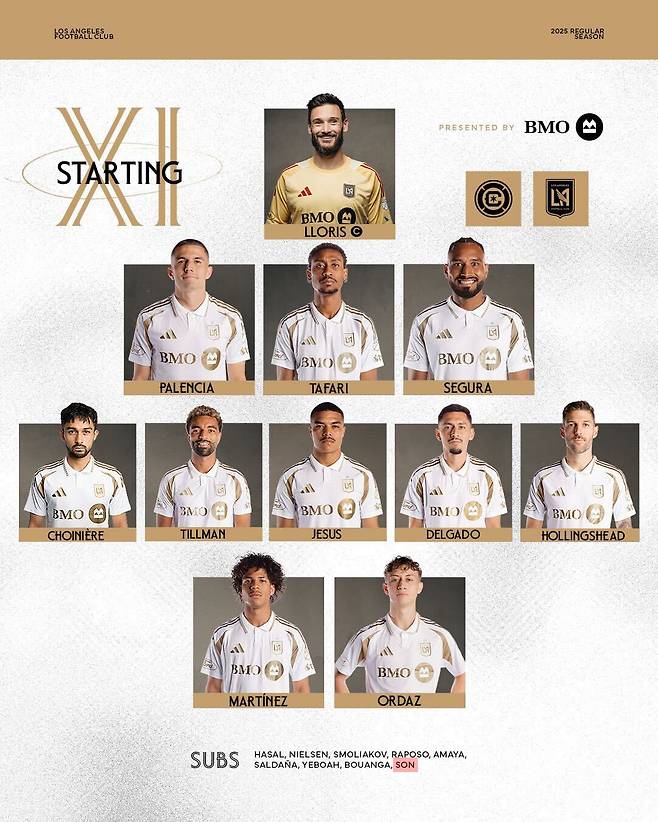 손흥민 벌써 LAFC 데뷔전 준비, MLS 시카고전 교체 명단 포함