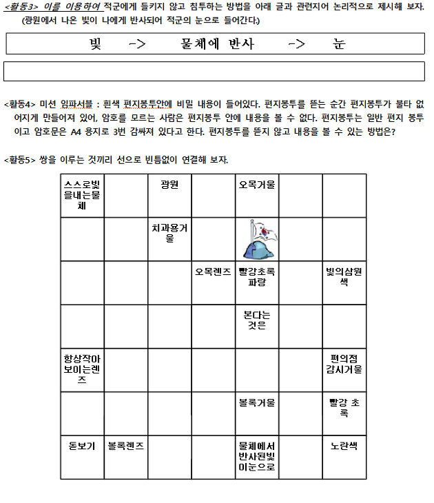 연결퍼즐 만드는 프로그램 학습지 한쪽 구석에 넣어 보자