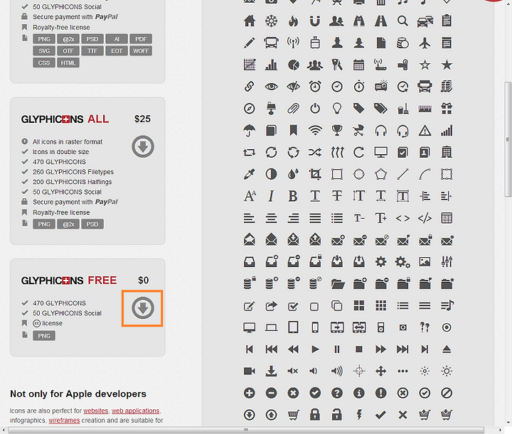 Glyphicon Cheat Sheet