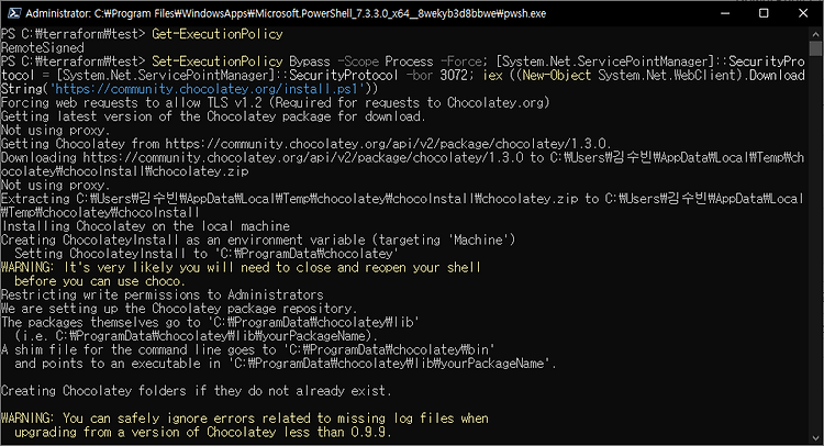 [ Windows ] PowerShell Chocolatey 설치 — ★⡱ Search for hidden ⋆⁺ ₊⋆ sheep