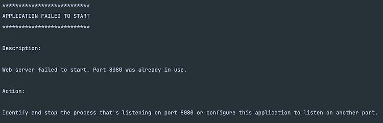 Spring Boot Error Port 8080 already in use 해결법 in MAC — NO RULES