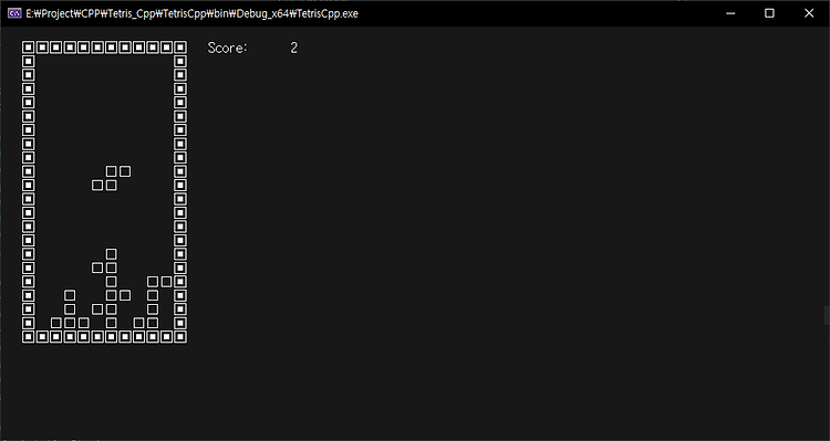 [C++/Console] 테트리스 만들어 보기 - 1 (간단 소개 및 더블 버퍼링) — Hello World