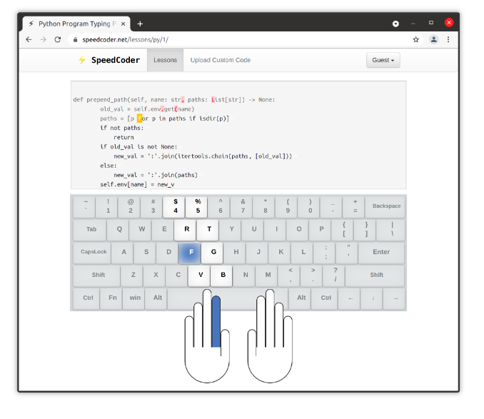 영타 타자 연습 - https://www.speedcoder.net/ — 긍정적 사고, 음식의 절제, 규칙적인 운동