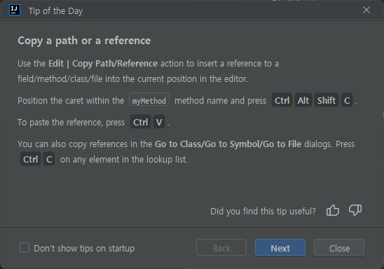[Tip of the Day] IntelliJ : Copy a path or a reference — 훈잇 블로그