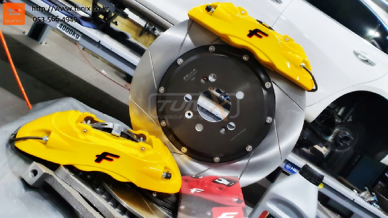 올뉴말리부 펠라4p-S/380mm & 리어 350mm확장디스크 조합 브레이트 튜닝 ( 대구 펠라6p 인터알4p G80 G70 스팅어 브렘보 = 튜닉스 tunix )