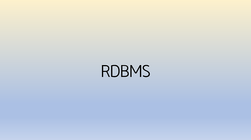 RDBMS