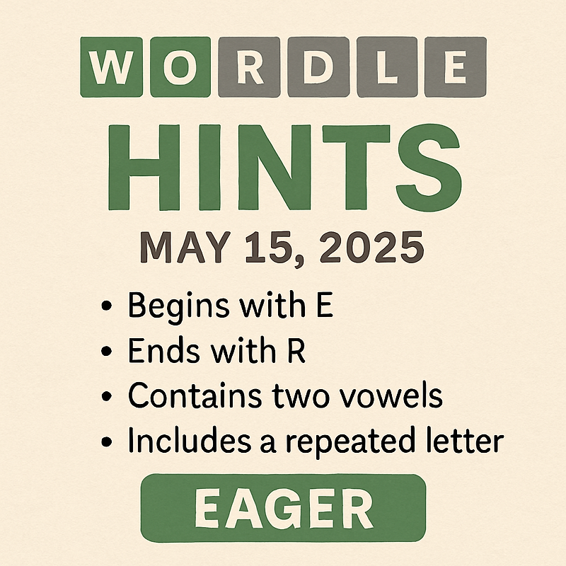 Wordle #1426 – Thursday, May 15, 2025