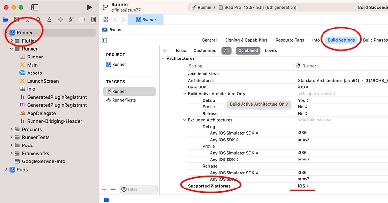 Flutter - VSCode에서 iOS 시뮬레이터 빌드 시 에러 발생 (destination matching the provided destination specifier)