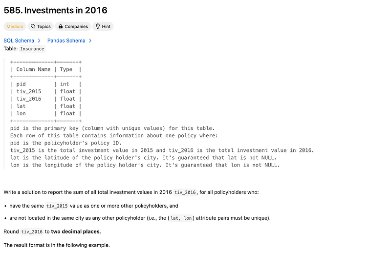 [LeetCode-SQL 50] 585. Investments in 2016