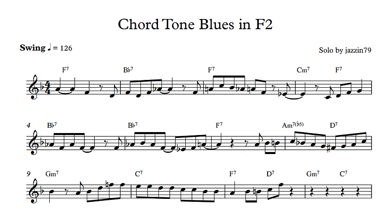 Chord Tone Blues in F2