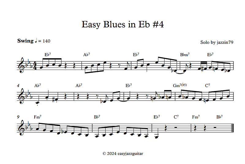 Easy Blues in Eb #4