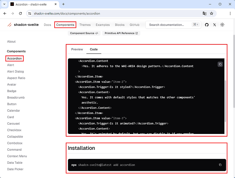 스벨트에서 shadcn/ui 설치 방법