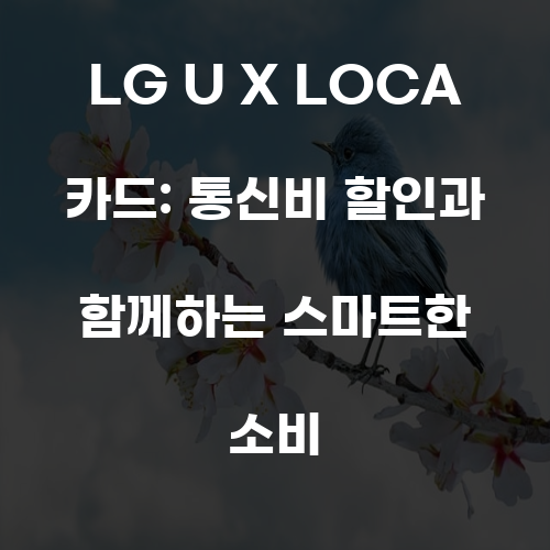 LG U X LOCA 카드: 통신비 할인과 함께하는 스마트한 소비