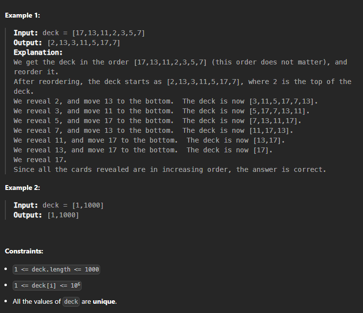 950. Reveal Cards In Increasing Order