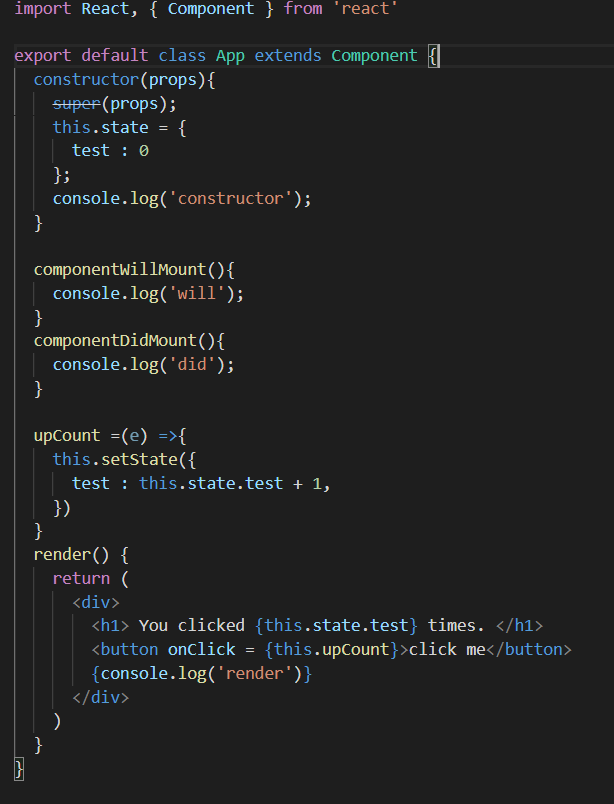 React - class의 life cycle(라이프 사이클) - componentDidmount, componentWillmount ...