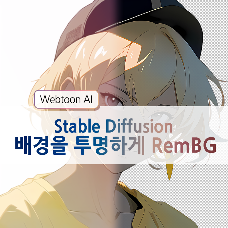스테이블 디퓨전 웹UI 투명란 배경을 만들어주는 remBG