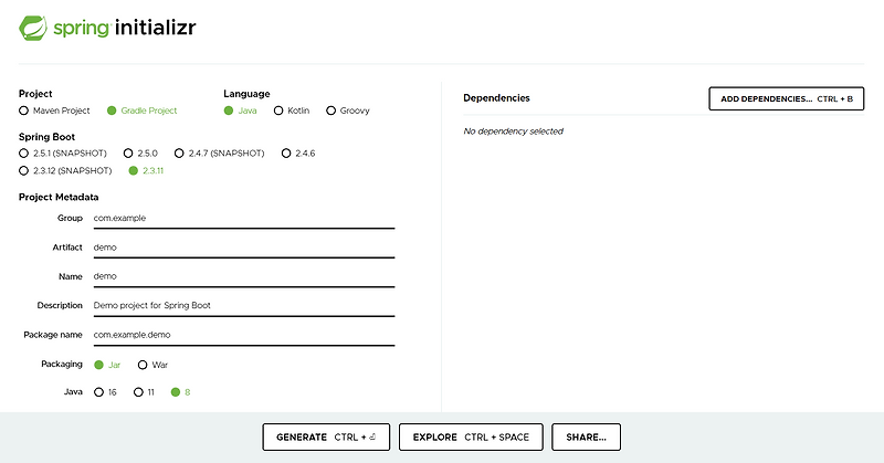 [spring boot 스프링부트] IntelliJ Gradle로 프로젝트 생성 후 mariaDB + Mybatis 연동하기 :: 공부기록