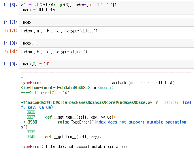 [Pandas] Data indexing & Selection - (1) index method :: 행복한 박댕이