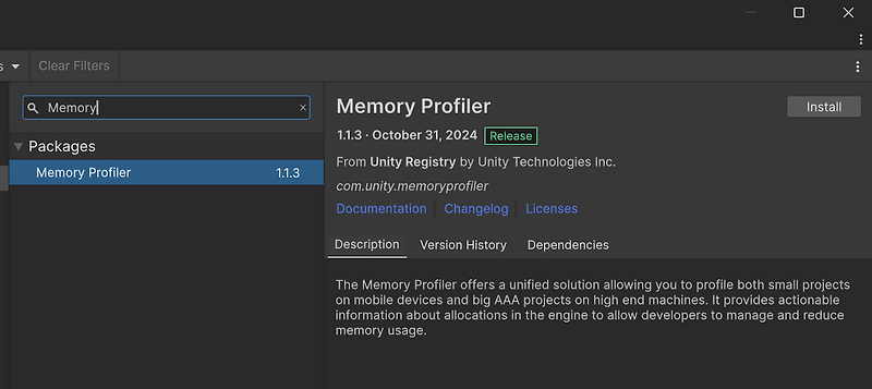 유니티 - 프로파일링을 해보자 #2 Memory 프로파일러