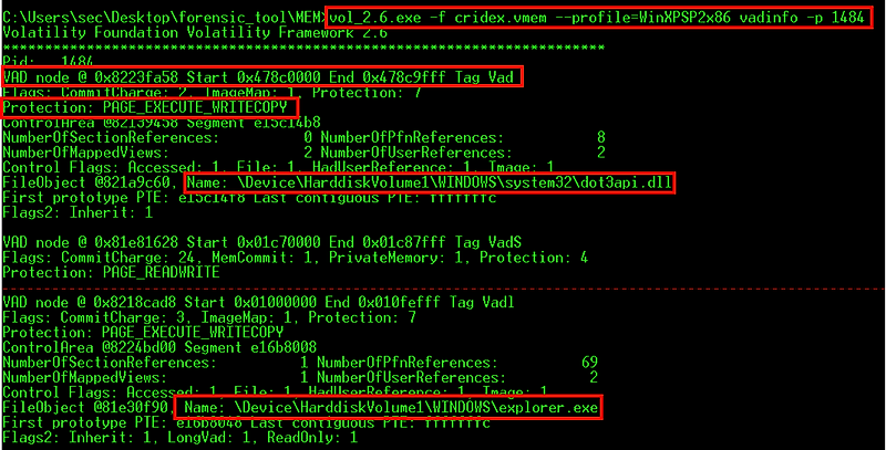 [volatility] Code Injection 탐지
